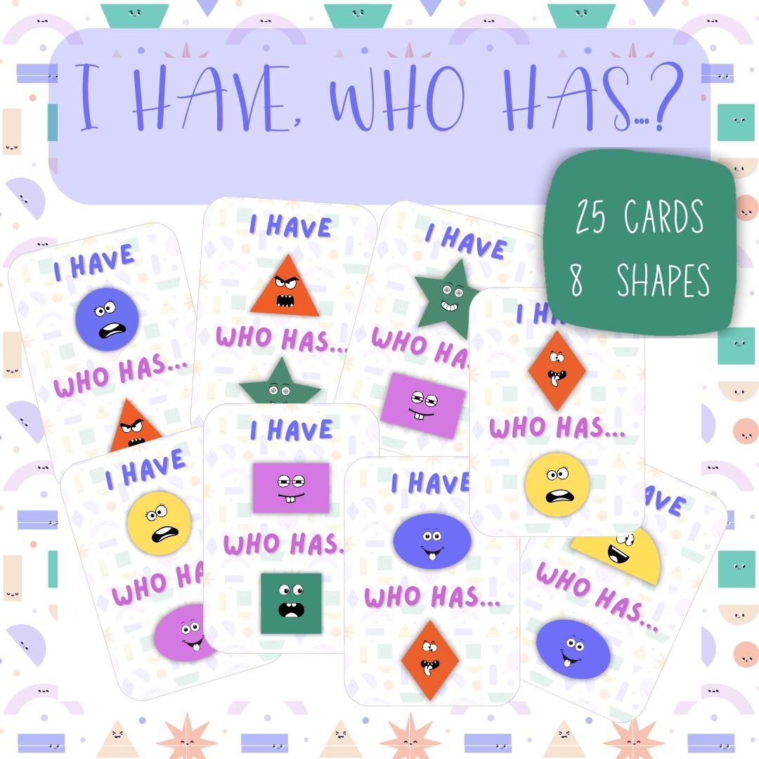 I Have Who Has? SHAPES Printable - Etsy