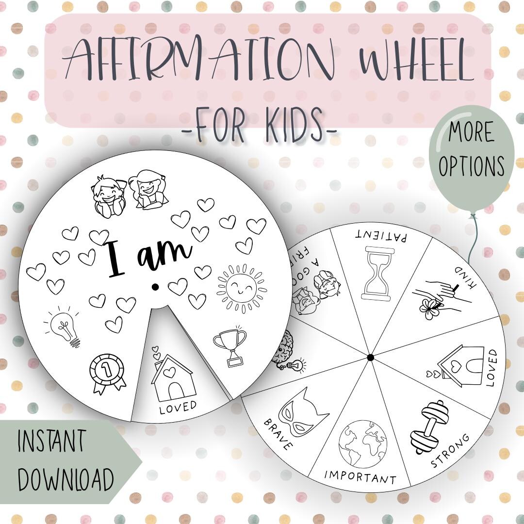 Affirmation Spinner Wheel for Kids - Etsy