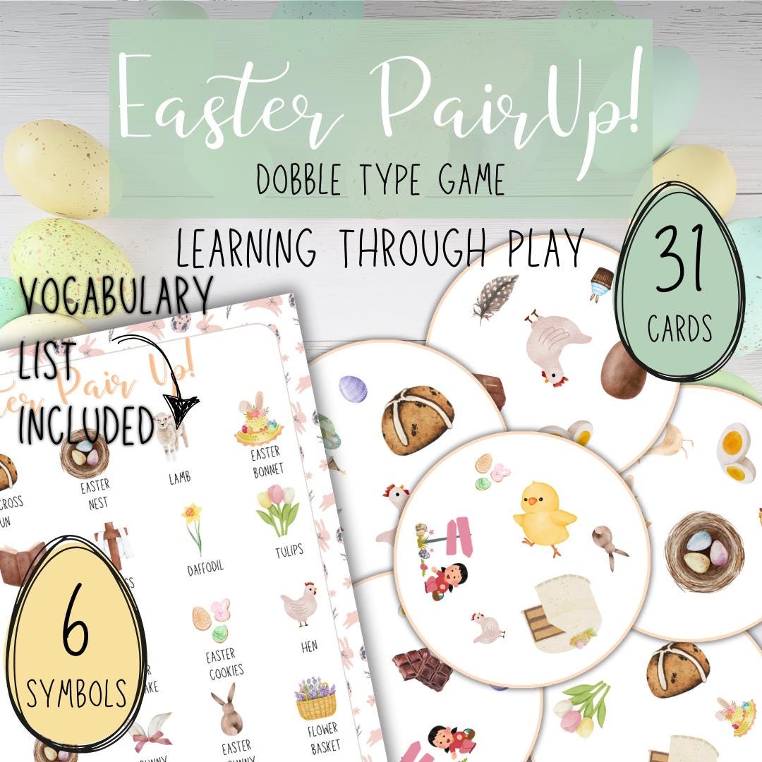 Easter Printable Dobble Type Game - Etsy