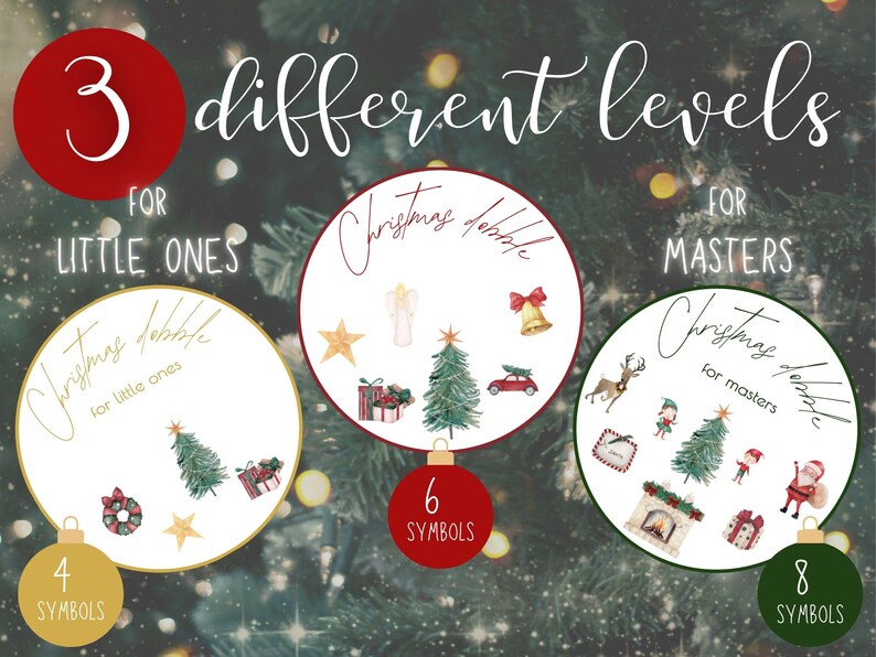 Christmas Printable Dobble/spot It for Kids and Adults - Etsy