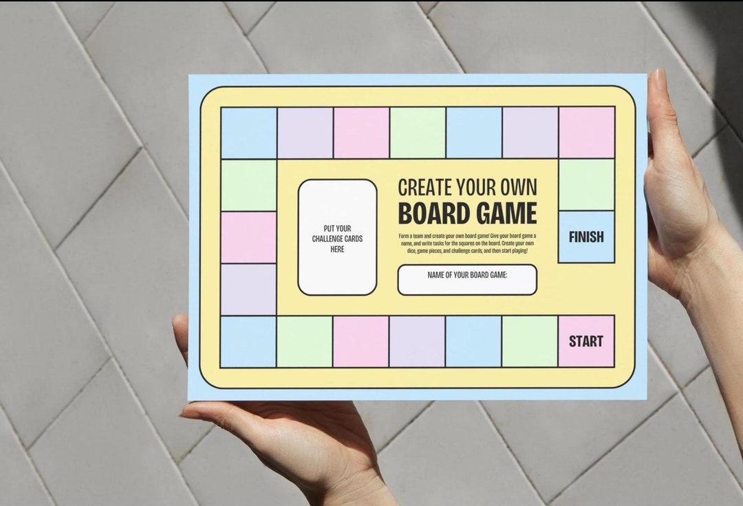 DIY Game Kit | Printable Board Game | Customizable Challenge Cards ...