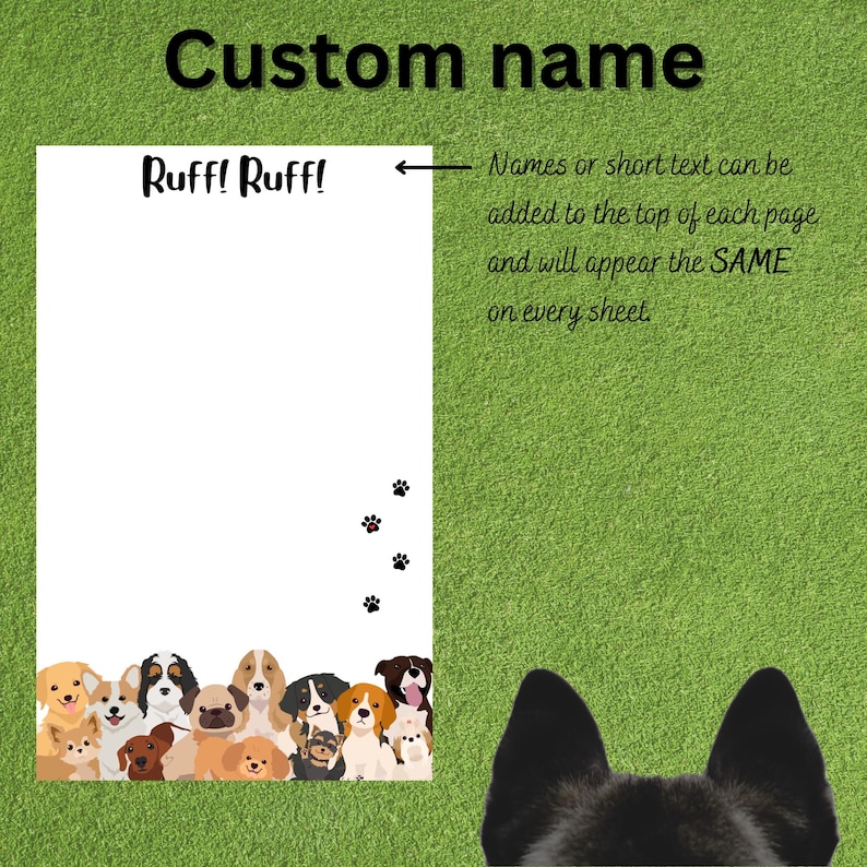 Custom Notepads | Dogs Cute Pets | Personalized Note Pads for Gifts ...