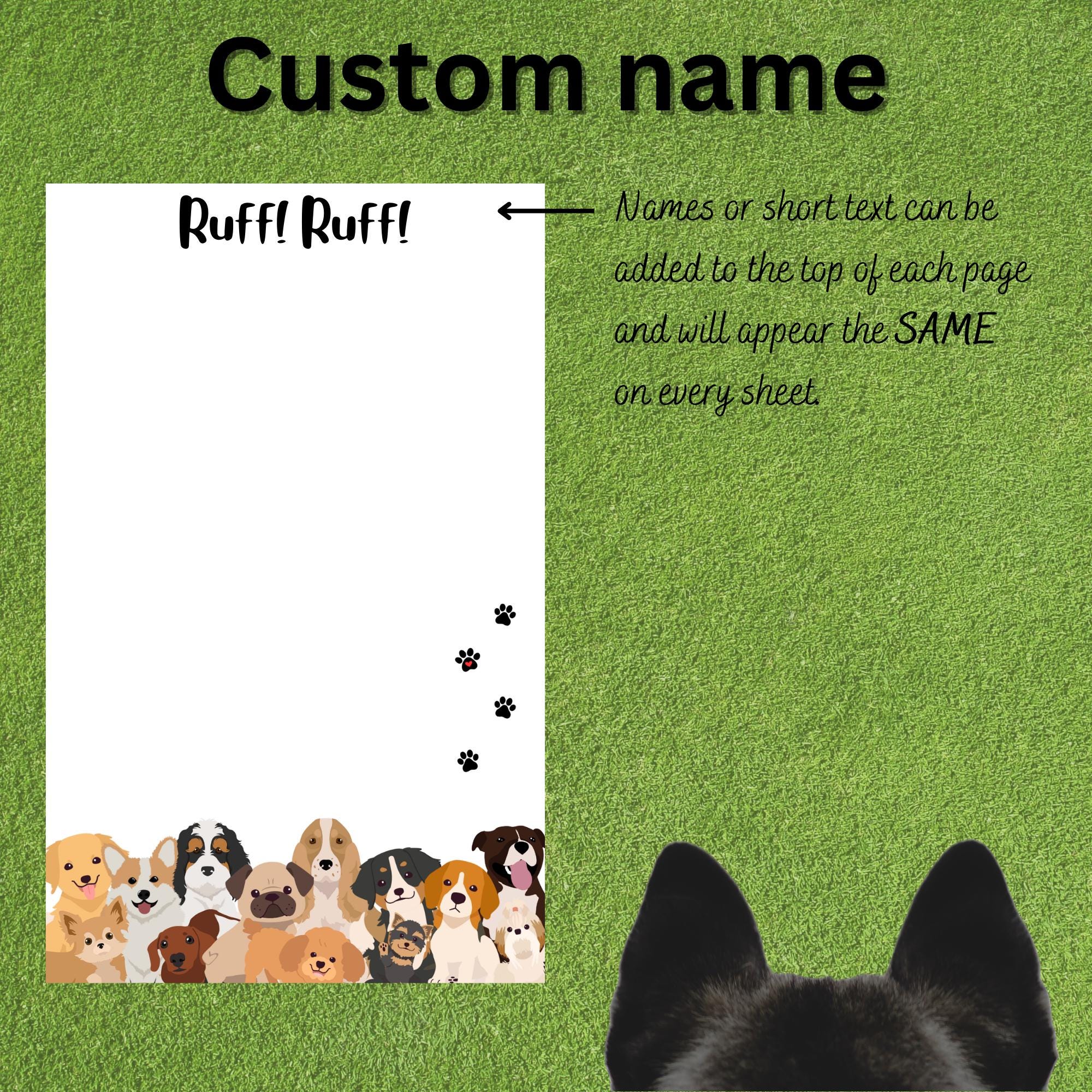 Custom Notepads | Dogs Cute Pets | Personalized Note Pads for Gifts ...