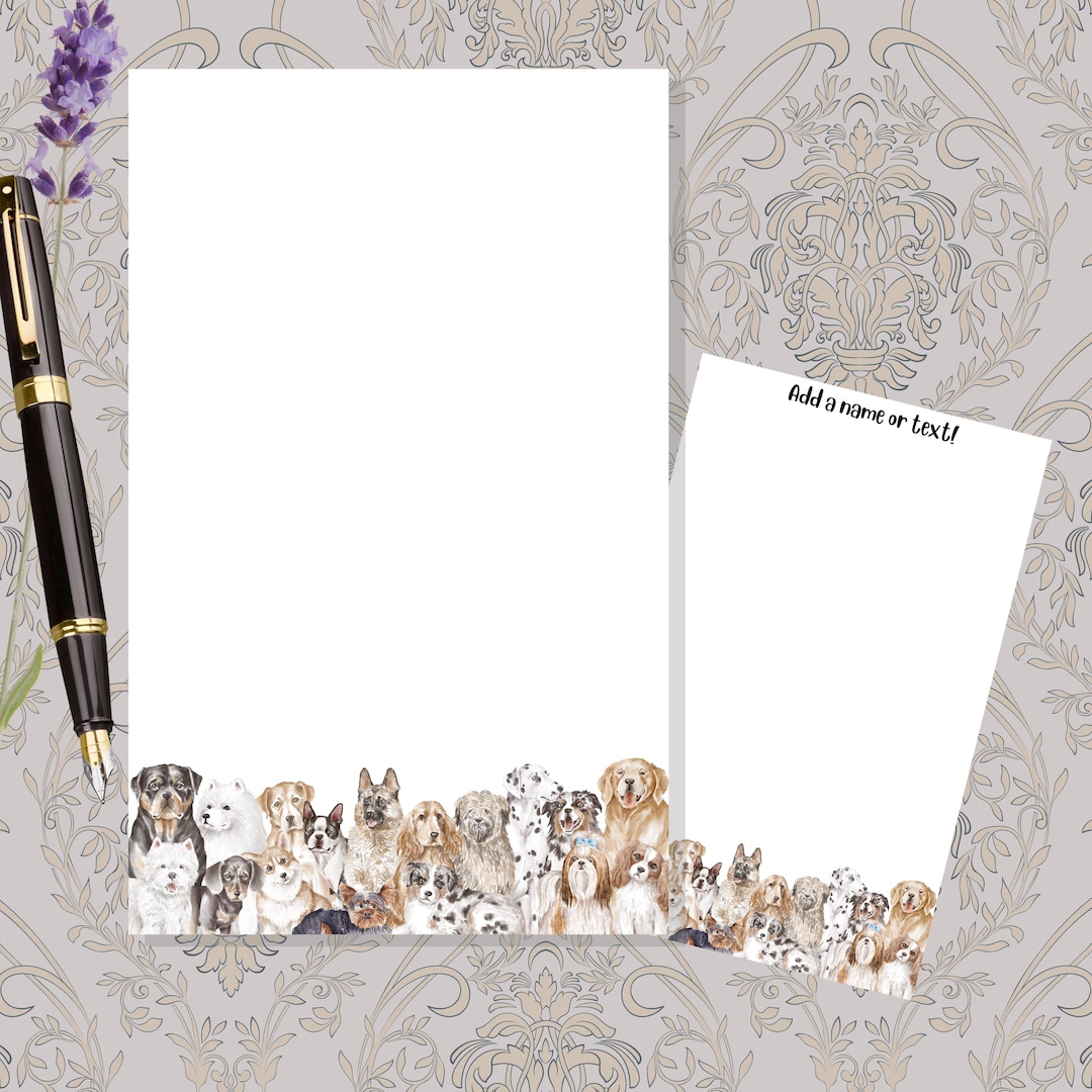 Custom Notepads | Dogs Cute Art | Personalized Note Pads for Gifts ...
