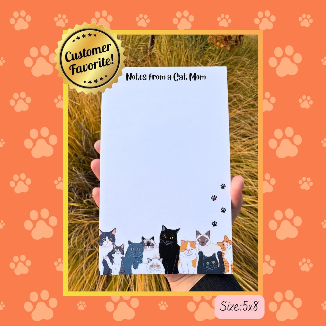 Custom Notepads | Cats Cute Pets | Personalized Note Pads for Gifts ...