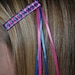 3 Color Neon Ribbon Braided Barrettes - Etsy