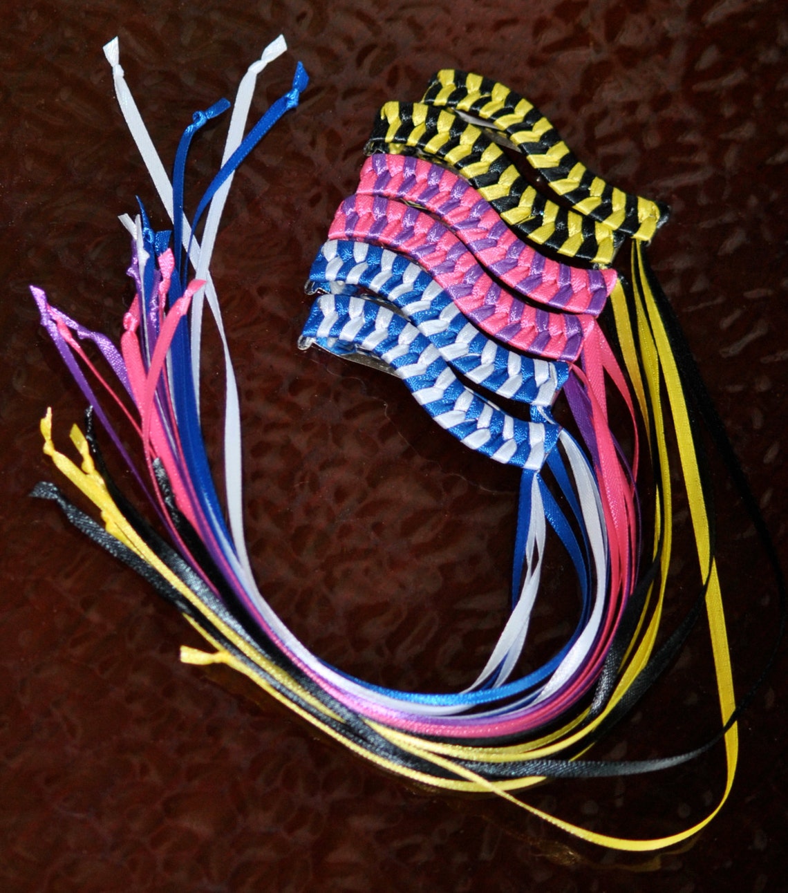 Wavy Braided Ribbon Barrettes Braided Hair Barrettes - Etsy Israel