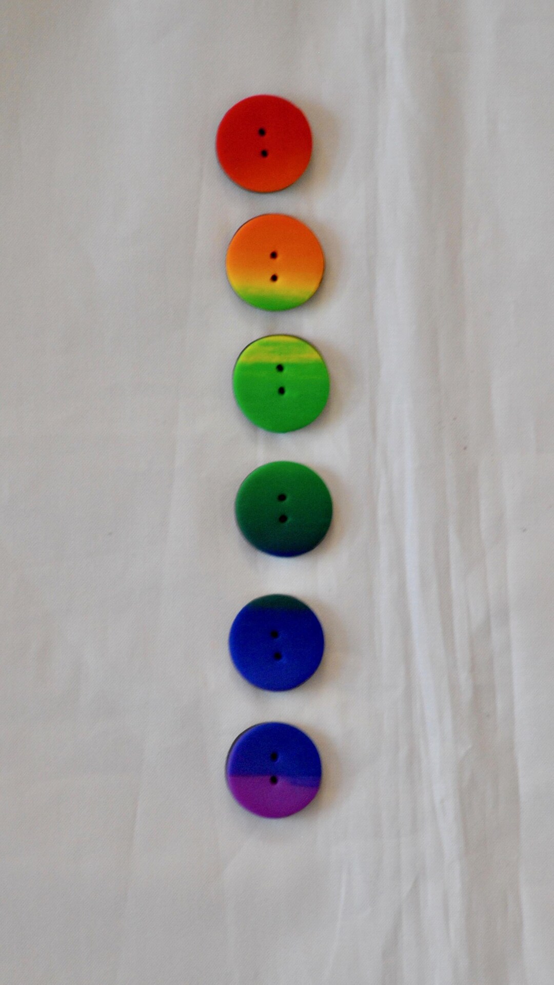 7/8 Inch Rainbow Blended Buttons - Set of 6 - Etsy
