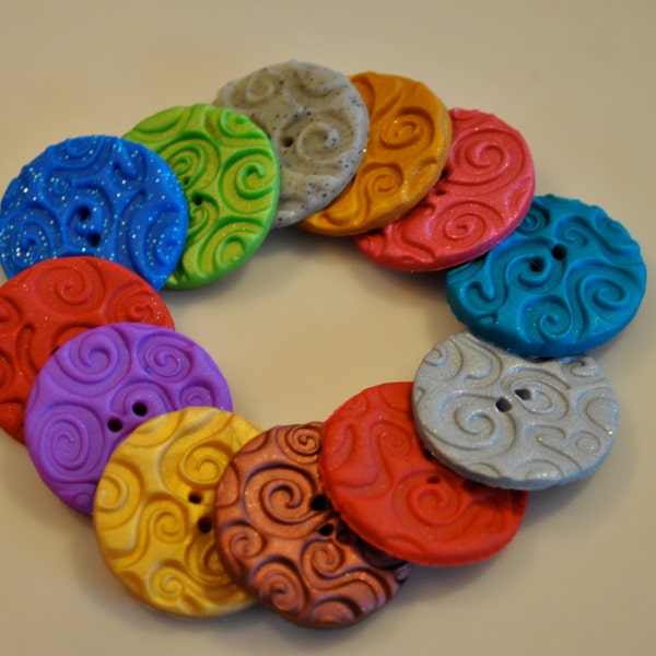 Polymer Clay Buttons - Etsy