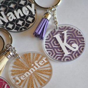 Personalized Glitter Acrylic Keychains, Custom Acrylic Keychains, Clear ...