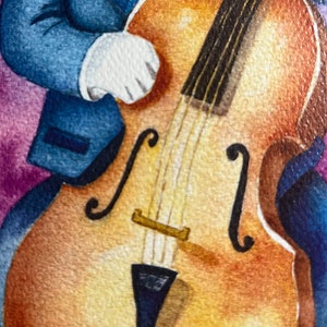 Cat Art Print, Cat Playing Bass, Cat Musician, Cat Lovers, Kitty ...