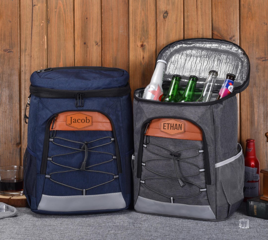 Personalized Beer Cooler Backpack, Engraved Hiking Beach Picnic Cooler ...