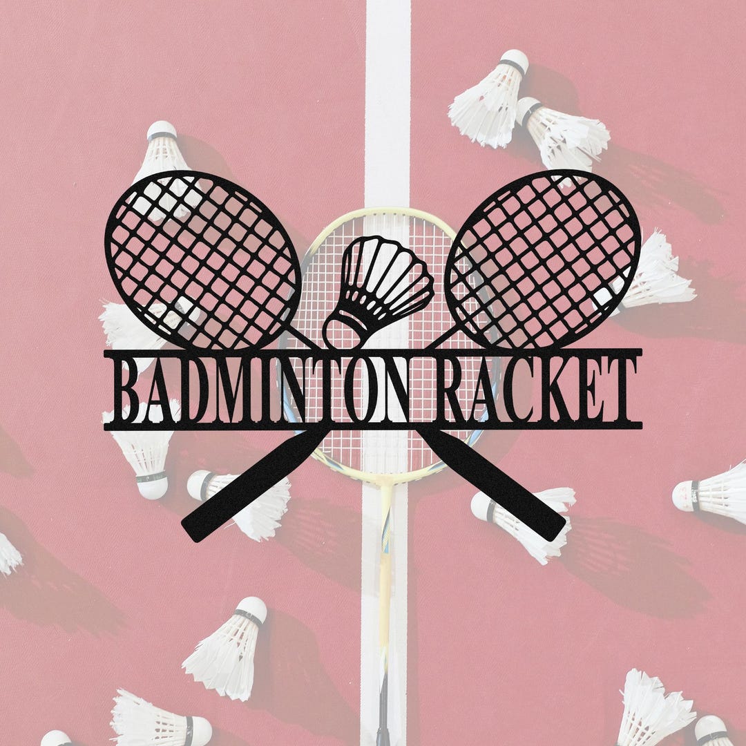 Custom Badminton Racket Metal Sign, Personalized Badminton Player Name ...