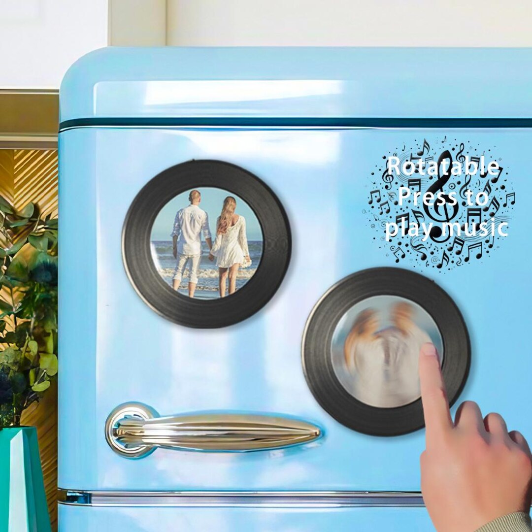 Custom Rotating Photo Record Magnet With Personalized Music, Valentine ...