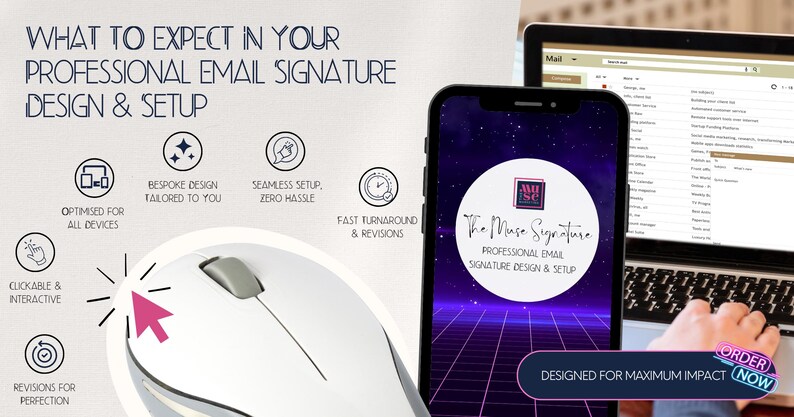 The Muse Signature | Professional Email Signature Design & Setup - Etsy