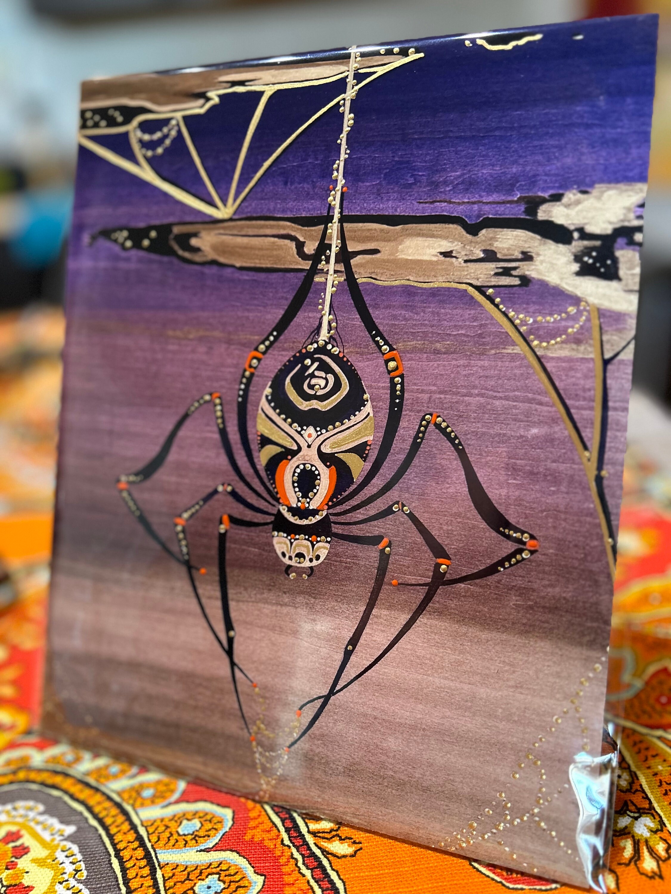 Spider Magic Hand Painted Print - Etsy