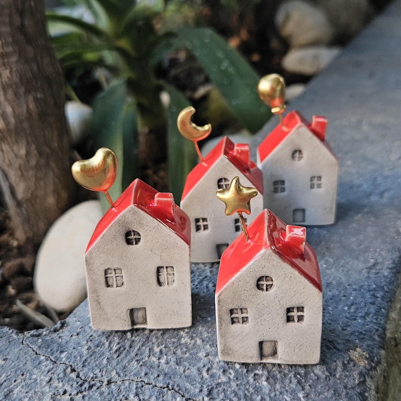 Handmade Miniature Ceramic House: Whimsical Home Decor - Etsy