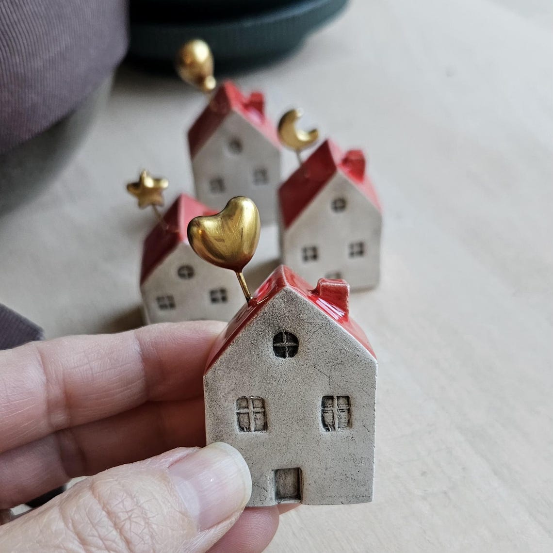 Handmade Miniature Ceramic House: Whimsical Home Decor - Etsy