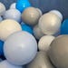Soft Blue Ball Pit With 200 Colorful Balls for Kids, Foam Ball Pool for ...