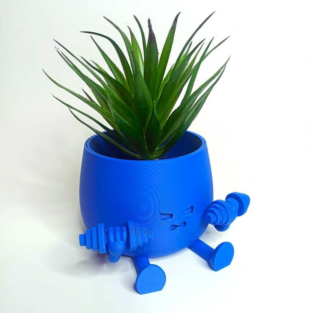 Happy Face Planter – Cute & Fun Flower Pot. Fitness Gym Buddy Planter ...