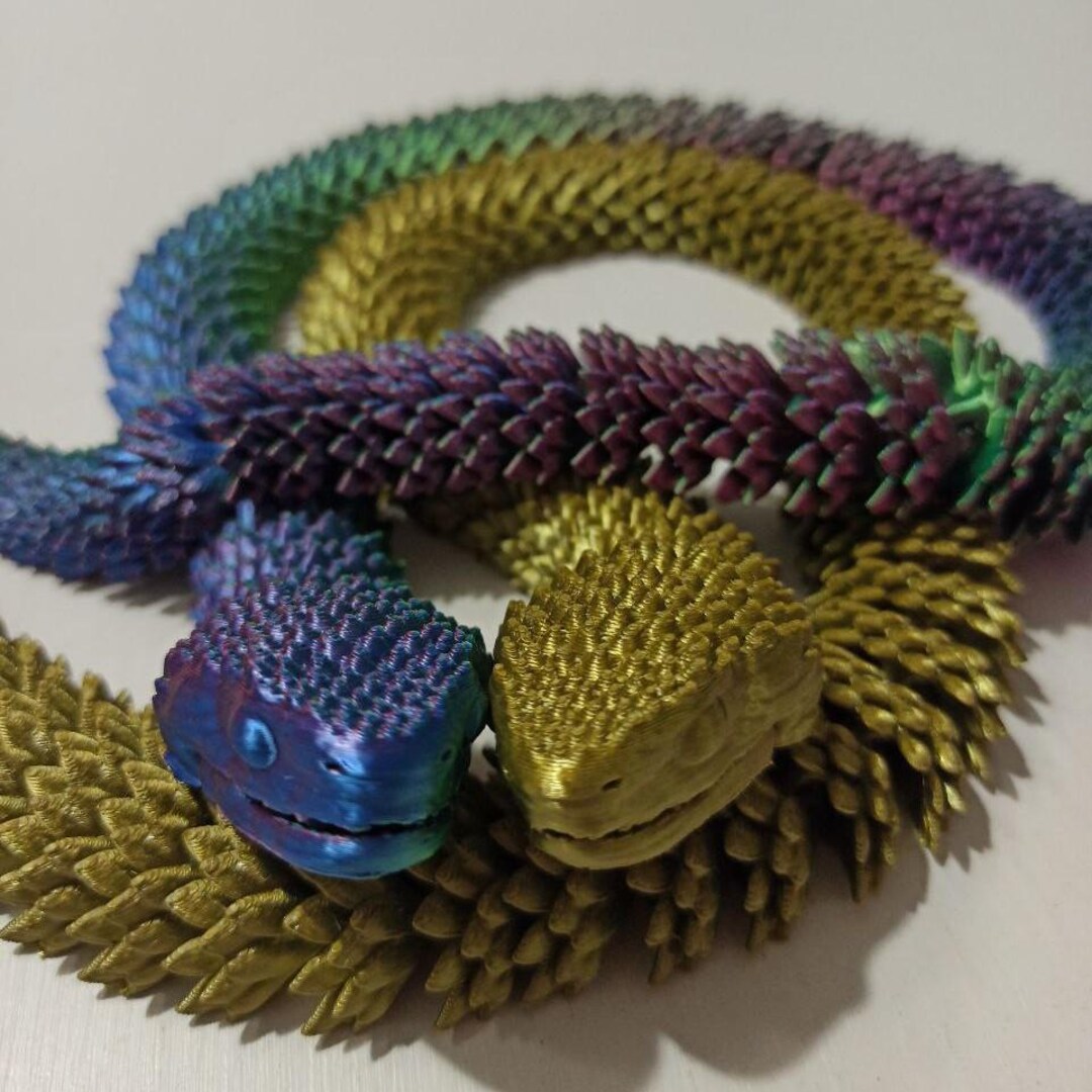 Articulated Snake, 3D Printed, Fidget Snake Toy, ADHD Fidgets, Reptile ...