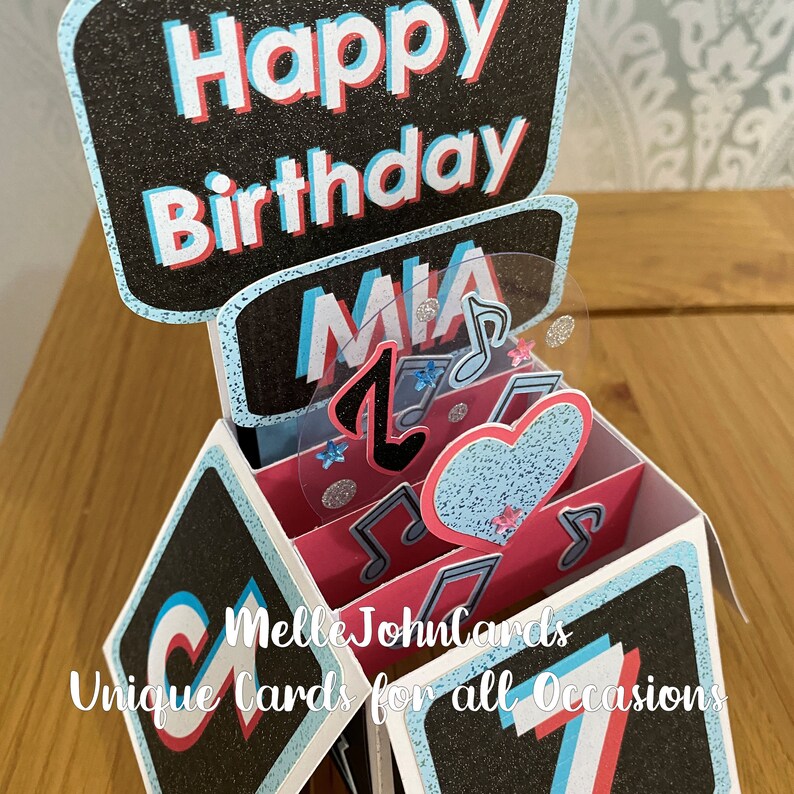 UNIQUE Personalised TIK TOK Themed Birthday Box Card No - Etsy
