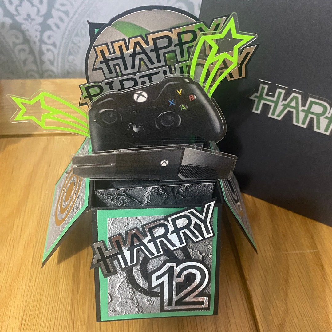 UNIQUE Handmade XBOX Themed Birthday Box Card.xbox1 Xboxlive - Etsy