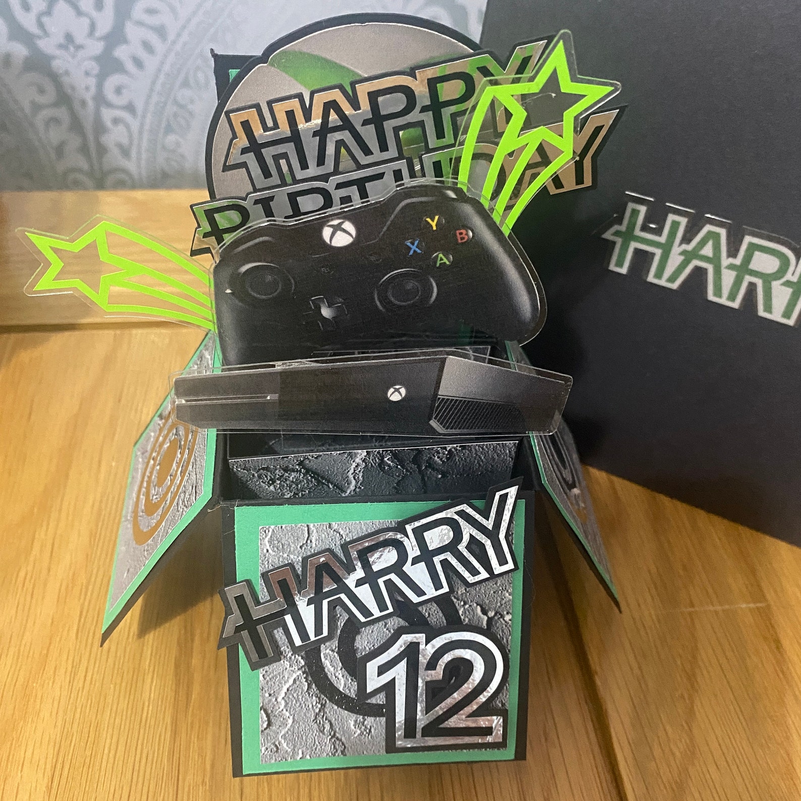 UNIQUE Handmade XBOX Themed Birthday Box Card.xbox1 Xboxlive - Etsy