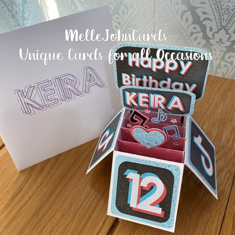 UNIQUE Personalised TIK TOK Themed Birthday Box Card No - Etsy
