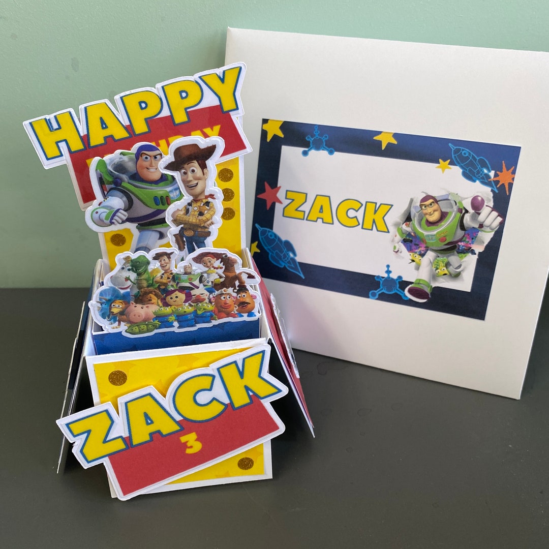 UNIQUE Handmade TOY STORY Birthday Box Card. Personalised Card. - Etsy