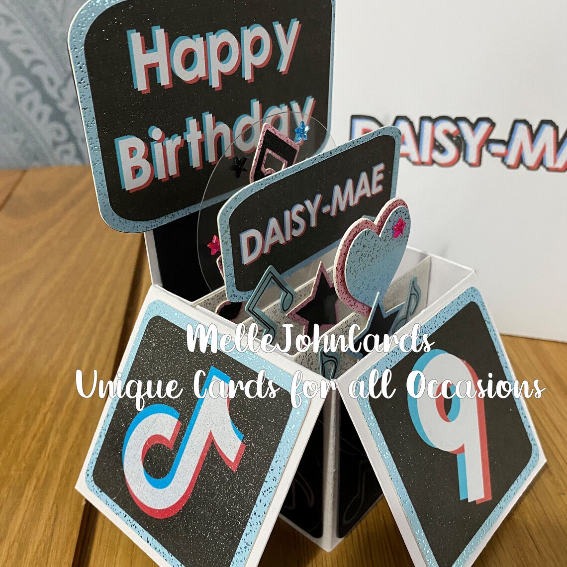 UNIQUE Personalised TIK TOK Themed birthday box card no | Etsy