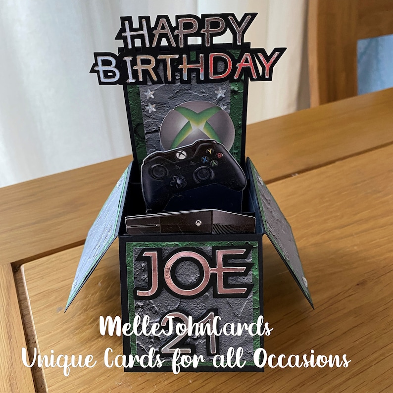 UNIQUE Handmade XBOX Themed Birthday Box Card.xbox1 Xboxlive | Etsy