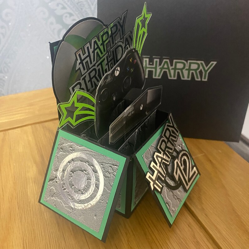 UNIQUE Handmade XBOX Themed Birthday Box Card.xbox1 Xboxlive - Etsy
