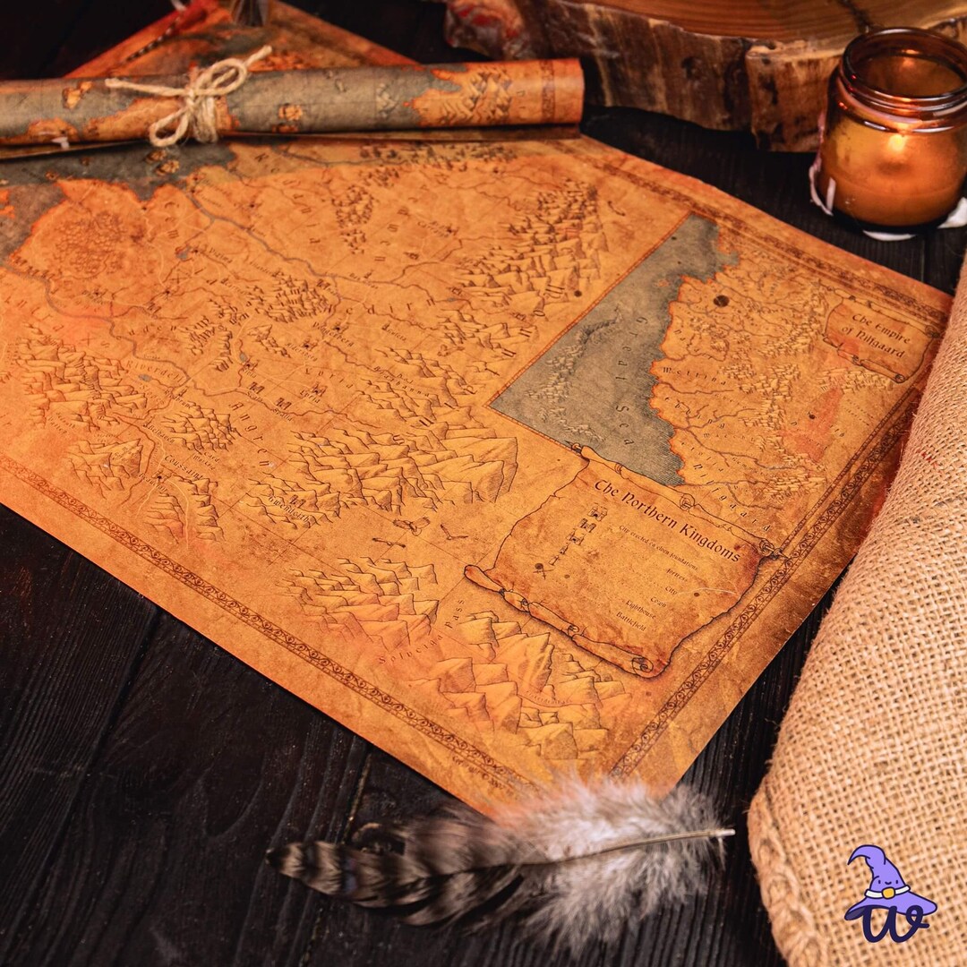 Witcher World Map Poster, Video Game Wall Poster, Paper Game Map ...