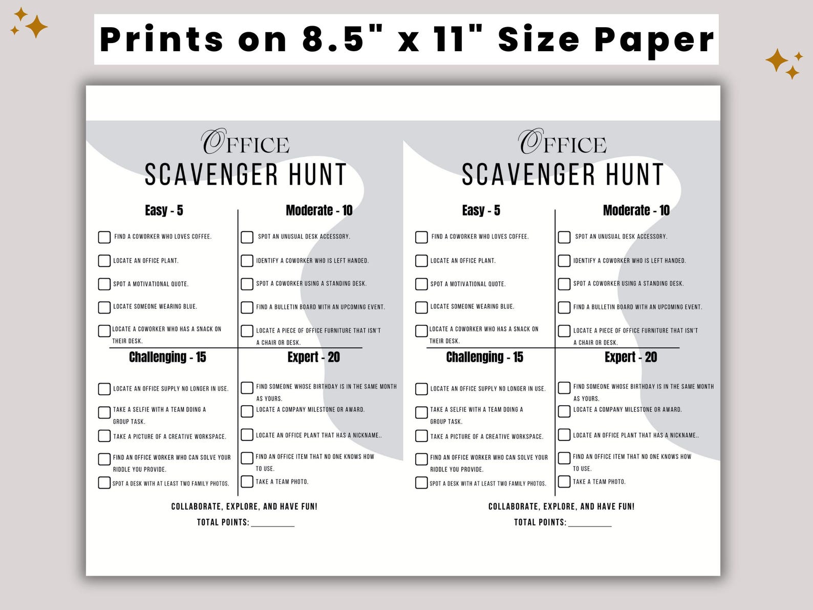 Office Scavenger Hunt | Fun Team-building Game for Workplace Engagement ...