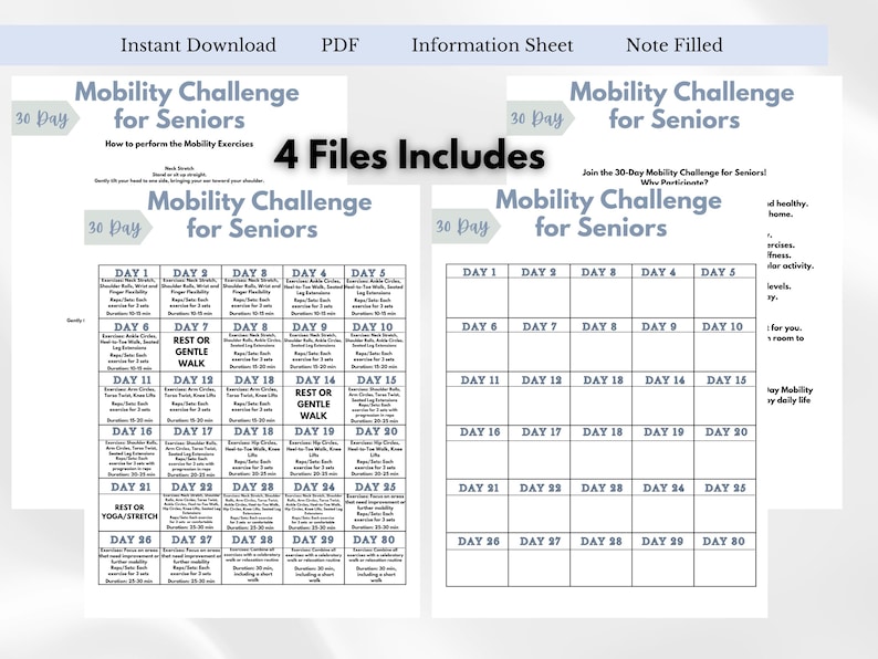 30-day Mobility Workout Plan for Seniors: Flexibility & Balance ...