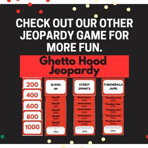 Black History Jeopardy Printable Game - Black African American ...