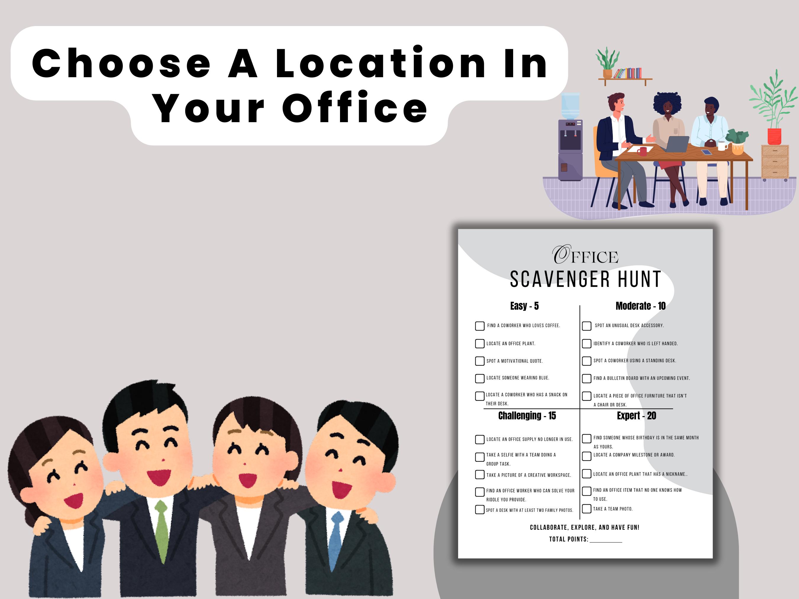 Office Scavenger Hunt | Fun Team-building Game for Workplace Engagement ...