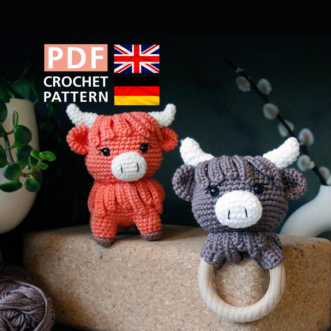 Adorable Highland Cattle Crochet Pattern to Follow | Amigurumi Crochet ...