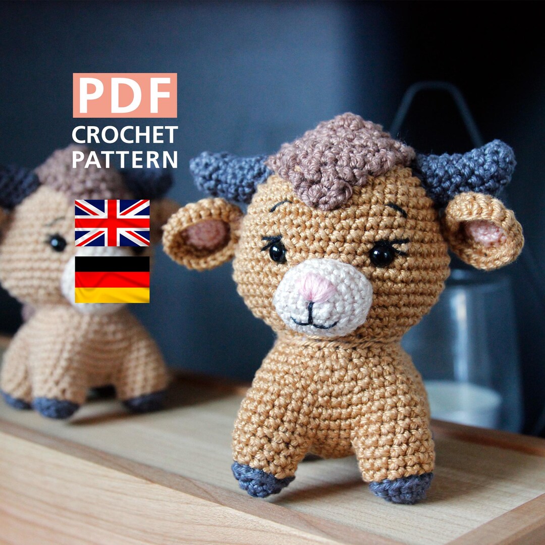 Bison Crochet Pattern | Crochet Bison Buffalo | Farm Animal | Crochet ...