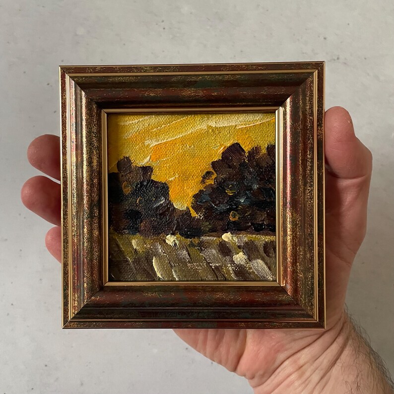 Oil Painting Miniature, Oil Painting Original, Original Oil Painting ...