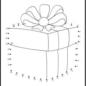 15 Christmas Dot to Dot Coloring Pages | Connect the Dots and Color the ...