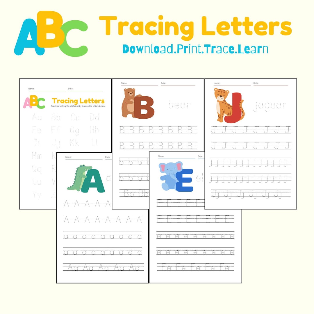 27 Printable Trace the Alphabet Worksheets | Learn Alphabet by Tracing ...