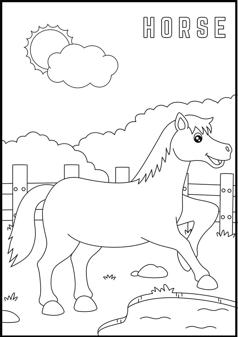 12 Farm Animals Coloring Pages | Coloring Book for Kids | Color and ...