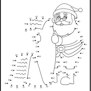 15 Christmas Dot to Dot Coloring Pages | Connect the Dots and Color the ...