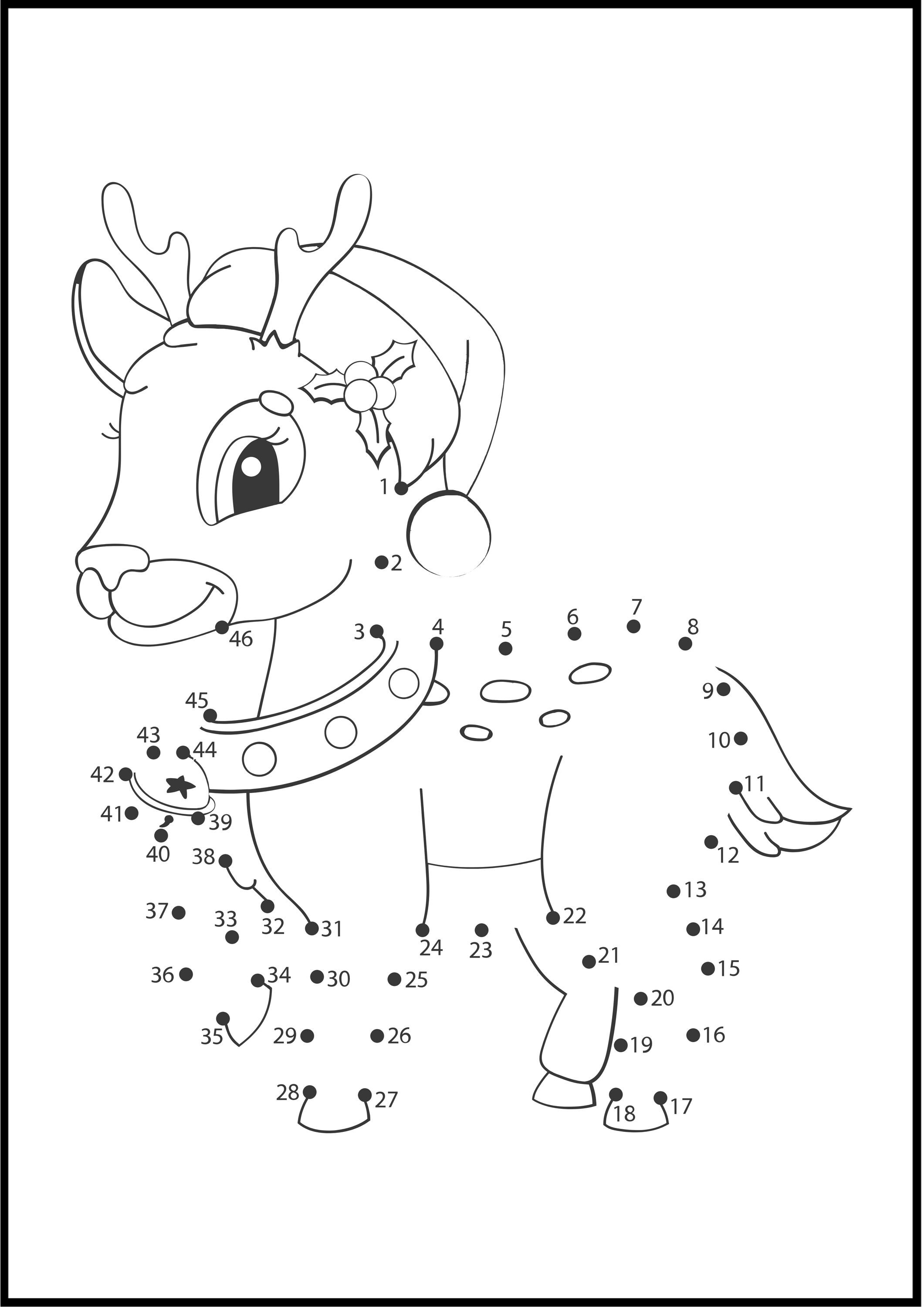 15 Christmas Dot to Dot Coloring Pages | Connect the Dots and Color the ...