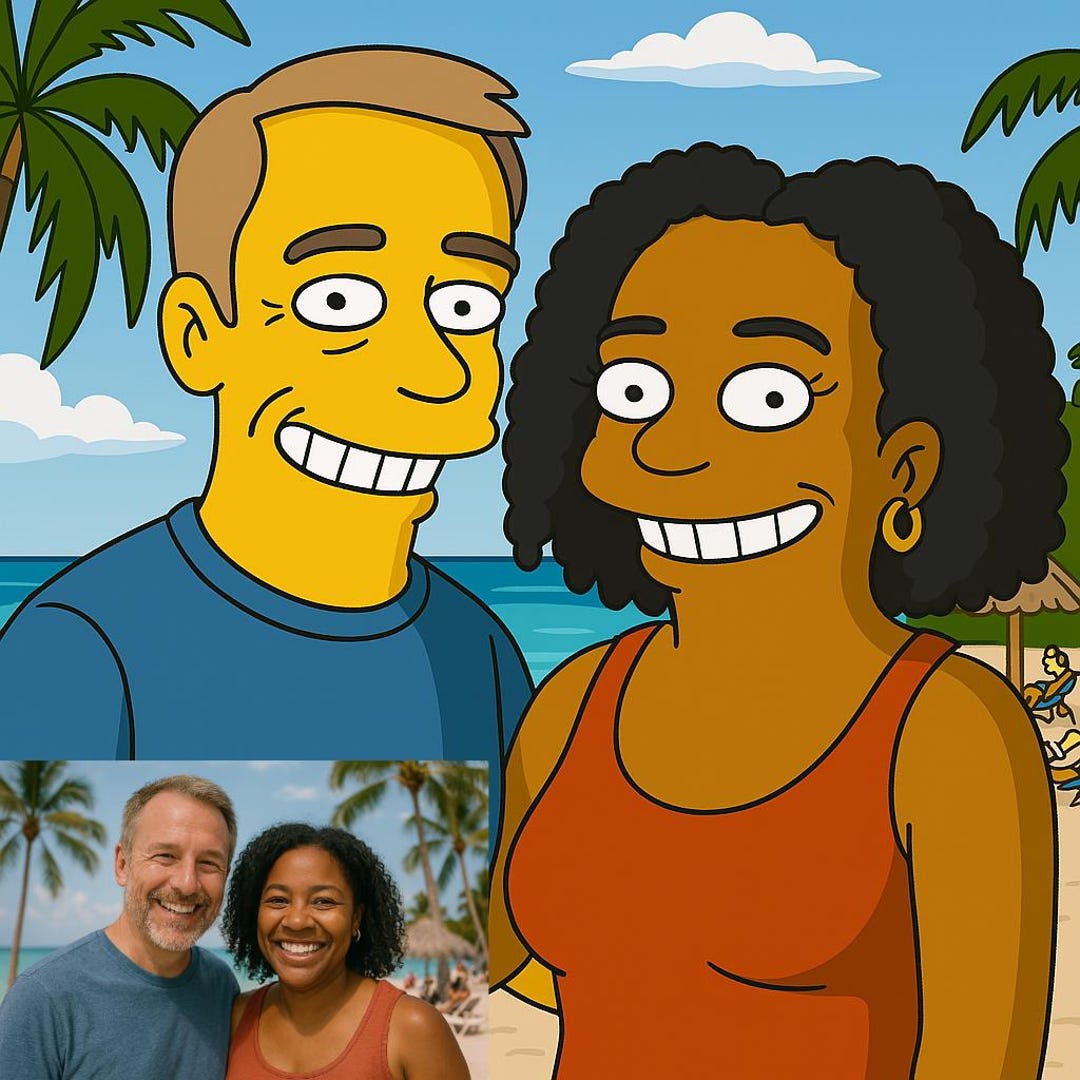 Personalized Yellow Cartoon Portrait – Custom Digital Drawing From Your ...
