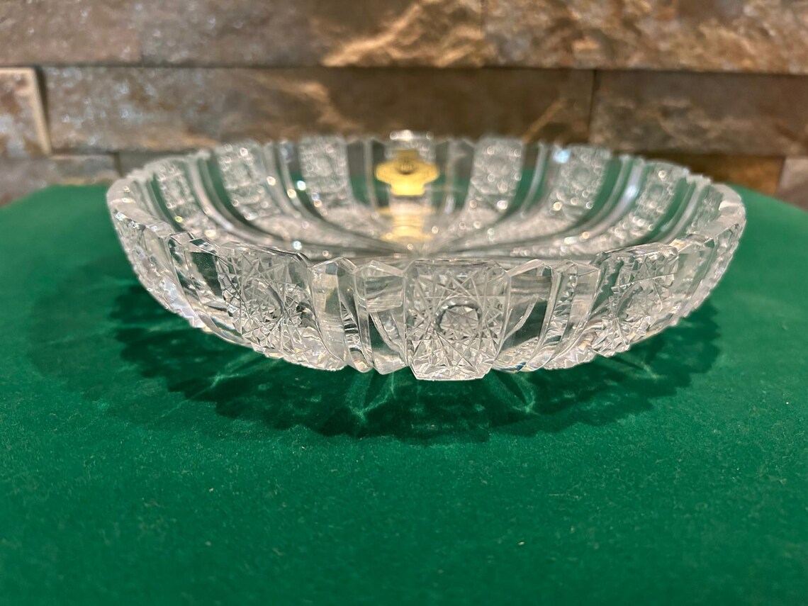 Lead Crystal Fruit Bowl and Platter Set, Collectible - Etsy