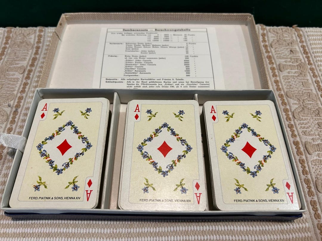 Piatnik Vienna Canasta Playing Cards, Collectible, 3 Packs - Etsy