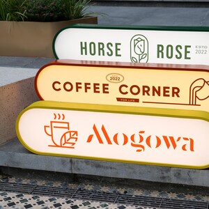 Custom Acrylic Light Box, Business Custom Logo Sign, Restaurant Cafe ...